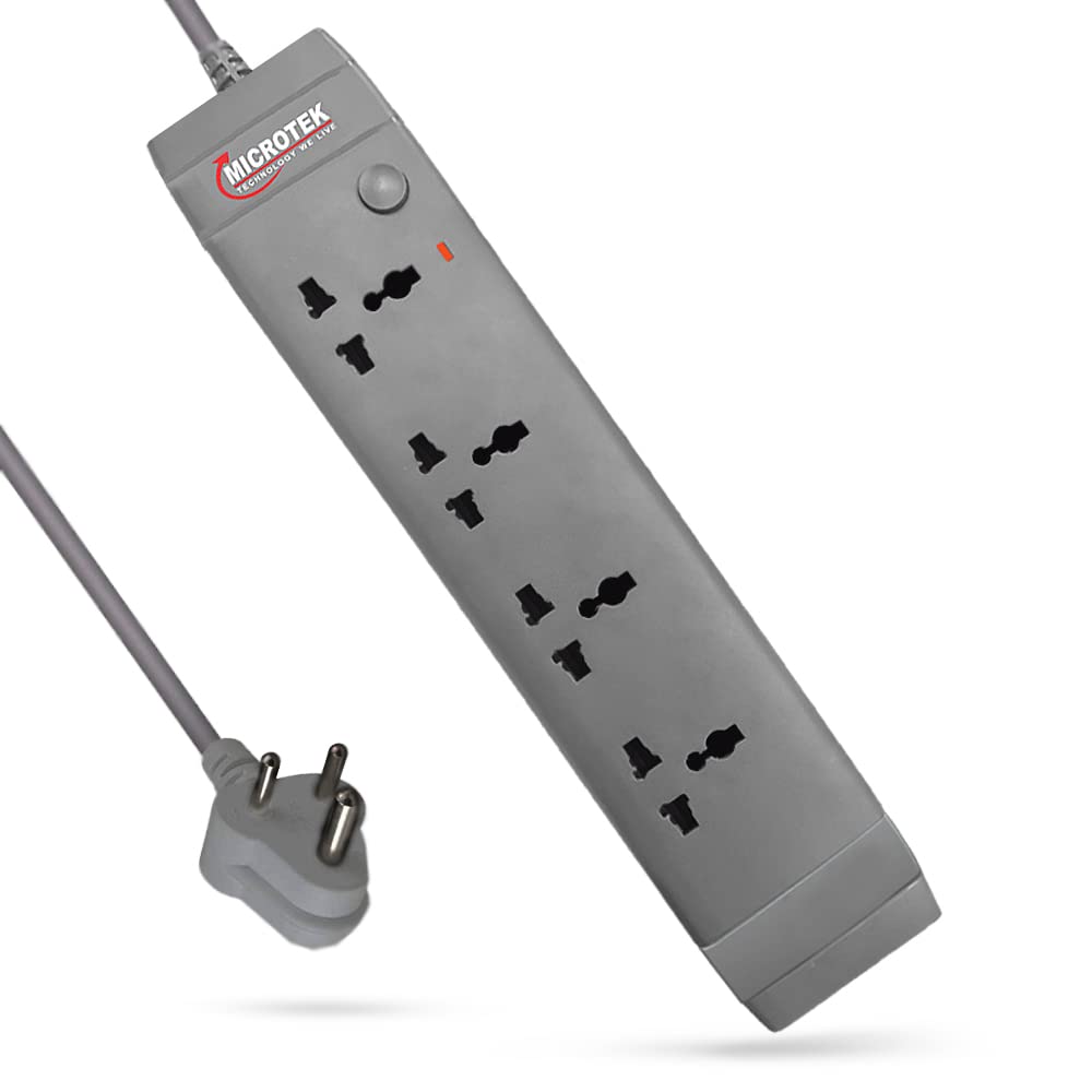 MICROTEK HIGH GRADE GREY EDITION SPIKE GUARD, 4 SOCKET WITH SINGLE ...