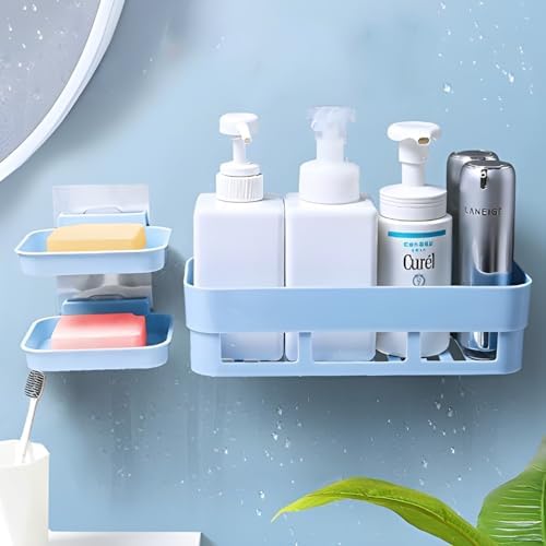 HOUSE OF VIPA Bathroom Shelf for Wall, Self-Adhesive Bathroom Organiser ...