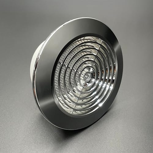 AirTech-UK Internal Ventilation Round Chrome Grille 100mm / Dia 4 ...