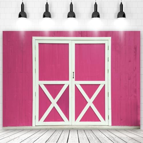 Amazon.com : 8x6ft Pink Barn Door Backdrop for Photography Pink Western ...