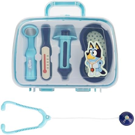 Bluey Medical Carry Case - Stethoscope, Syringe Toy, Medical Bowl ...