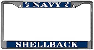 Amazon.com: Navy Shellback Vehicle License Plate Frame Zinc Alloy ...