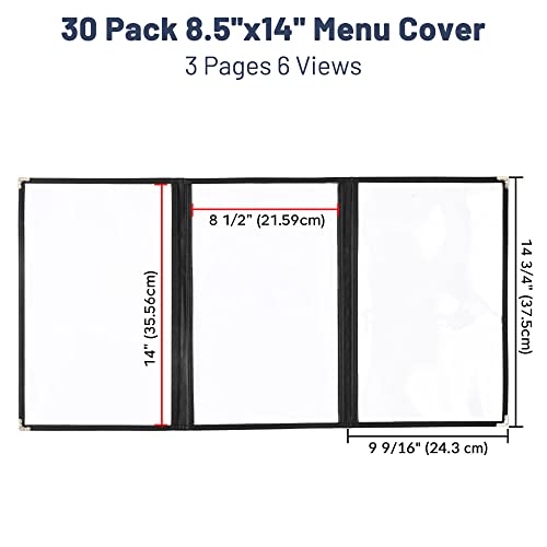 Snapklik.com : WeChef 30 Pack Restaurant Menu Covers 8.5 X 14 Triple ...