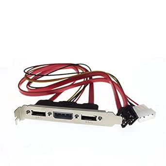 Amazon.com: TAMOSH PC DIY SATA to ESATA and 4Pin IDE Power PCI Bracket ...