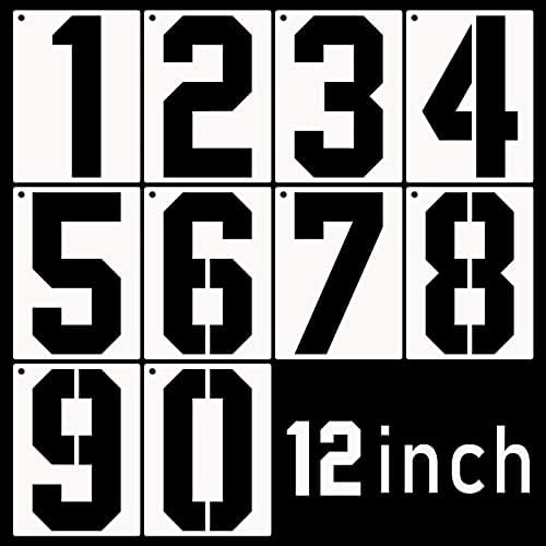 Amazon.com : DXCYZ 12 Inch Large Number Stencils Kit 0-9 Address Number ...