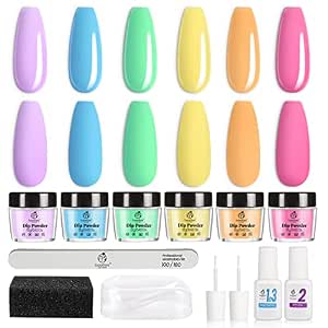 Buy Beetles Dip Powder Nail Kit - 6 Colors 17g Pastel Bright Spring ...