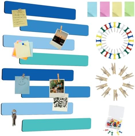 Amazon.com : Vuzvuv 8Pcs Sea Blue Cork Board Bar Strips with 50 ...