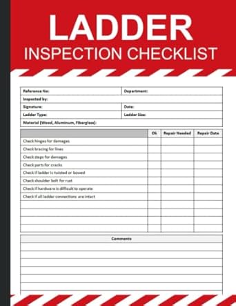 Ladder Inspection Checklist: Ladder Safety Inspection Checklist Book ...
