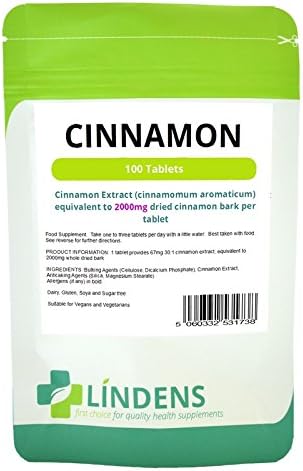 Cinnamon Tablets; 2000mg Triple Pack 300 Tablets (Cinnamon bark Extract ...