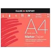 Daler-Rowney System3 Linen Texture 230gsm A4 Acrylic Paper Pad, Glued 1 ...
