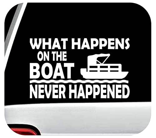 Amazon.com: Funny Pontoon Boat Decal Sticker for Car Window | BG 383 ...