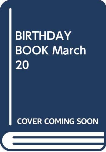 Amazon.com: BIRTHDAY BOOK March 20: 9784810414103: unknown author: Books