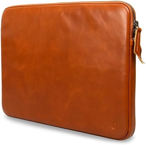 Amazon.com: Casemade Real Leather Laptop Case/Zipped Folio Bag with ...
