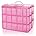 BELLE VOUS 3 Tier Pink Transparent Plastic Stackable Storage Box ...