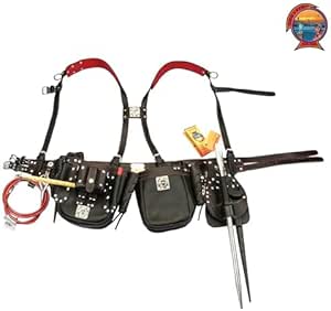 Cuir à fer Tool Belt IRONWORKER BELT WITH SUSPENDERS (38) - Amazon.com