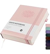 Amazon.com : Rinrda Graph Paper Notebook 8.5x11 Hardcover Leather ...