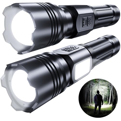 Amazon: 2-Pack Rechargeable Flashlights High Lumens - 900000LM Super ...