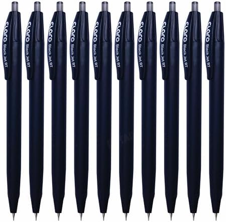 CLARO Black Jet RT Retractable Ballpoint Pens, BLACK, Fine Point (0.7mm ...
