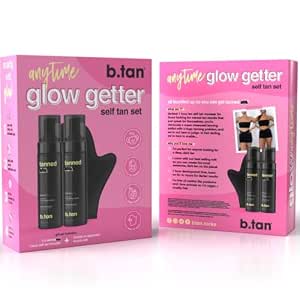 Amazon.com: b.tan Dark Self Tanner Gift Box | Anytime Glow Getter ...
