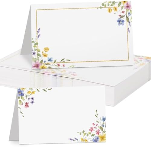 50 Pcs Wedding Place Cards Corner Flower Branches Table Name Place ...