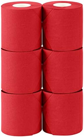 Amazon.com: Mondo Medical 6 Pack of Red Toilet Paper Rolls - 3 Ply Red ...