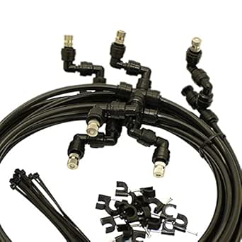 SILNOVO® Low Pressure Water Misting Hose Sprinkler Cooling System Kit ...