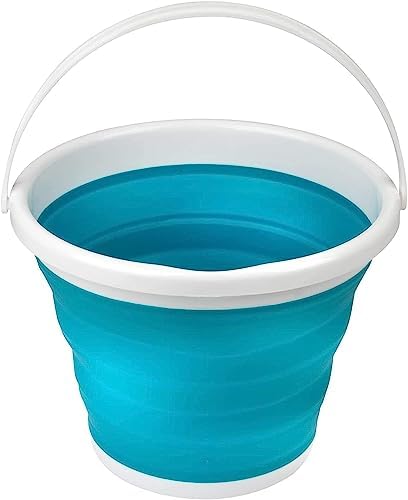 LIVIVO Collapsible Bucket – Large 10L Capacity Sturdy Folding Silicon ...