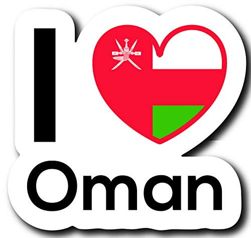 Amazon.com - Love Oman Flag Decal Sticker Home Pride Travel Car Truck ...
