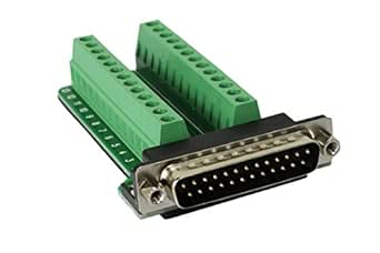 Twinklebay Connector Db25 D-sub macho enchufe 25 pines terminal de ...