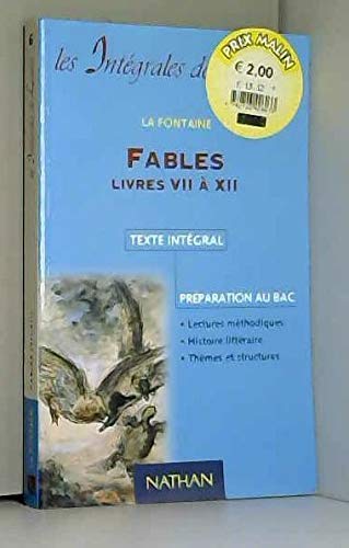 Amazon.fr - Fables. Livres 7 A 12 - La Fontaine, Jean de - Livres