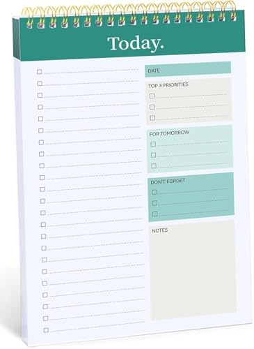 AccuPrints A5 To Do List Notepad - Daily Planner Undated 50 Sheets/100 ...