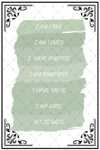 Amazon.com : Jenifu Sage Green Positive Affirmations Metal Tin Signs ...