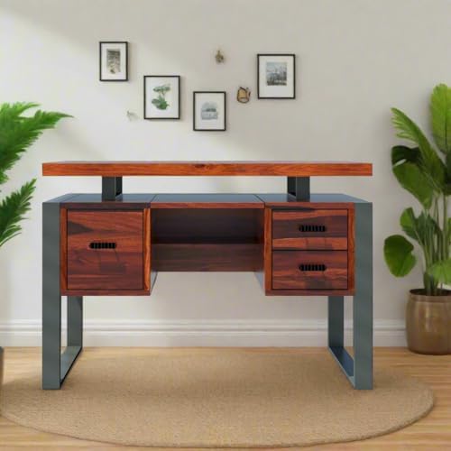 DEMIWALL Sheesham Wood Study Table For Adults Student Big Size | Wooden ...