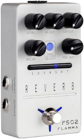 Amazon.com: FLAMMA FS02 Reverb Pedal Stereo Guitar Effects with 7 ...