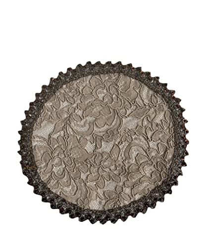 Amazon.com: Handmade Tan Lace Doily Head Cover with Sequins Kippah ...