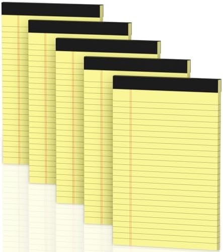 250 Sheets Legal Pads 5x8 In Notebook Paper, Small Legal Pad 5 x 8 ...