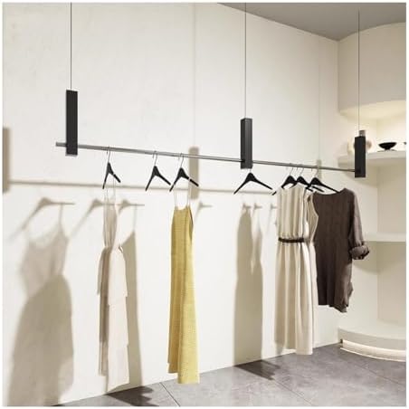 Amazon.com: Adjustable Height Clothing Store Display Rack, Suspended ...