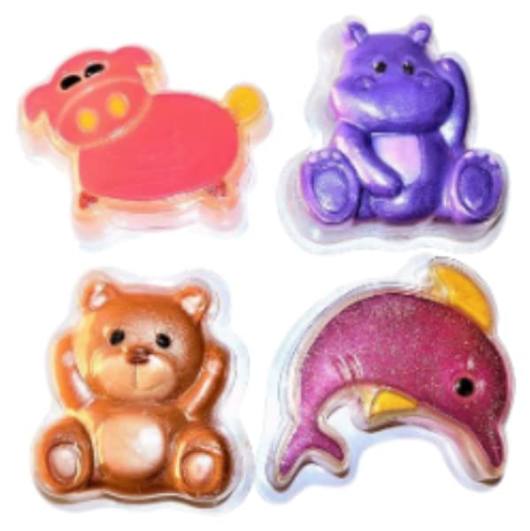 Amazon.com: Set of 4 Shaped Animal Soaps in Glycerin, baby bath fun ...