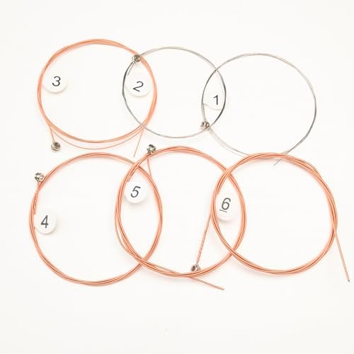 Amazon.com: GZYUJIEMEDIA 6 Pieces Acoustic Guitar Strings Set (String ...