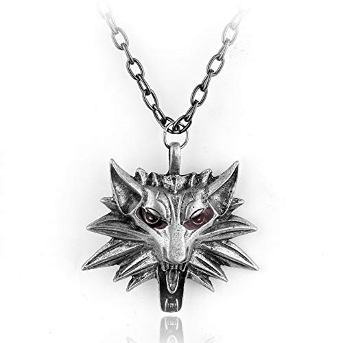 RVM Jewels Witcher Wolf Inspired Silver Pendant Necklace Fashion ...