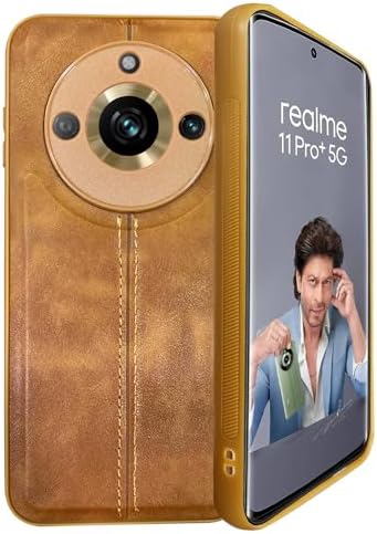 A rtistque Premium Thread Leather Back Cover Case for Realme 11 Pro ...