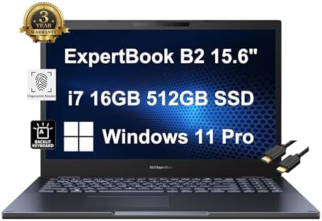 Amazon.com: ASUS ExpertBook B2 Laptop (15.6" FHD, Intel 12-core i7 ...