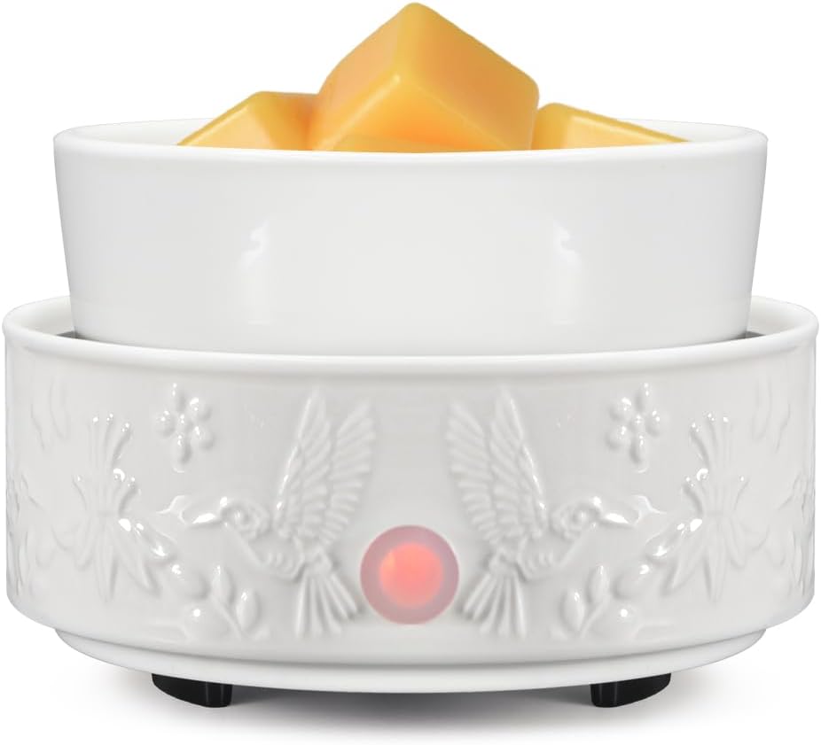 Amazon.com: Ceramic Wax Melt Warmer,Candle Wax Warmer Night Light,2-in ...