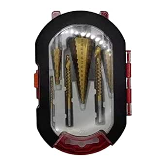 6Pcs Step Drill Bit Set Titanium Plating High Speed Steel Reaming ...