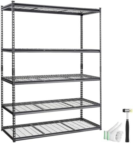 Amazon Basics 4-Shelf Adjustable Heavy Duty Steel Wire Rack Storage ...