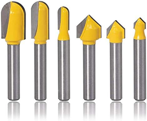 Saipor 3pcs V-Groove Router Bit Set, Carbide Tipped V Grooving Bits 3D ...