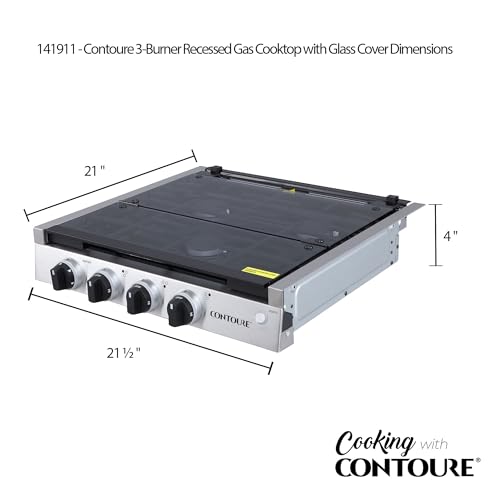 CONTOURE RV 3-Burner Recessed Gas Cooktop | Stainless Steel | 6,500/ ...