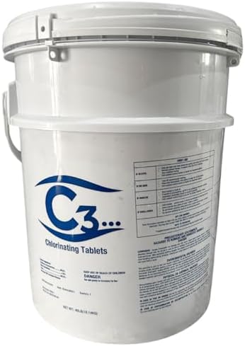 Amazon.com : C3-40lb Chlorine Tablets, 3 Inch | for Swimming Pools ...