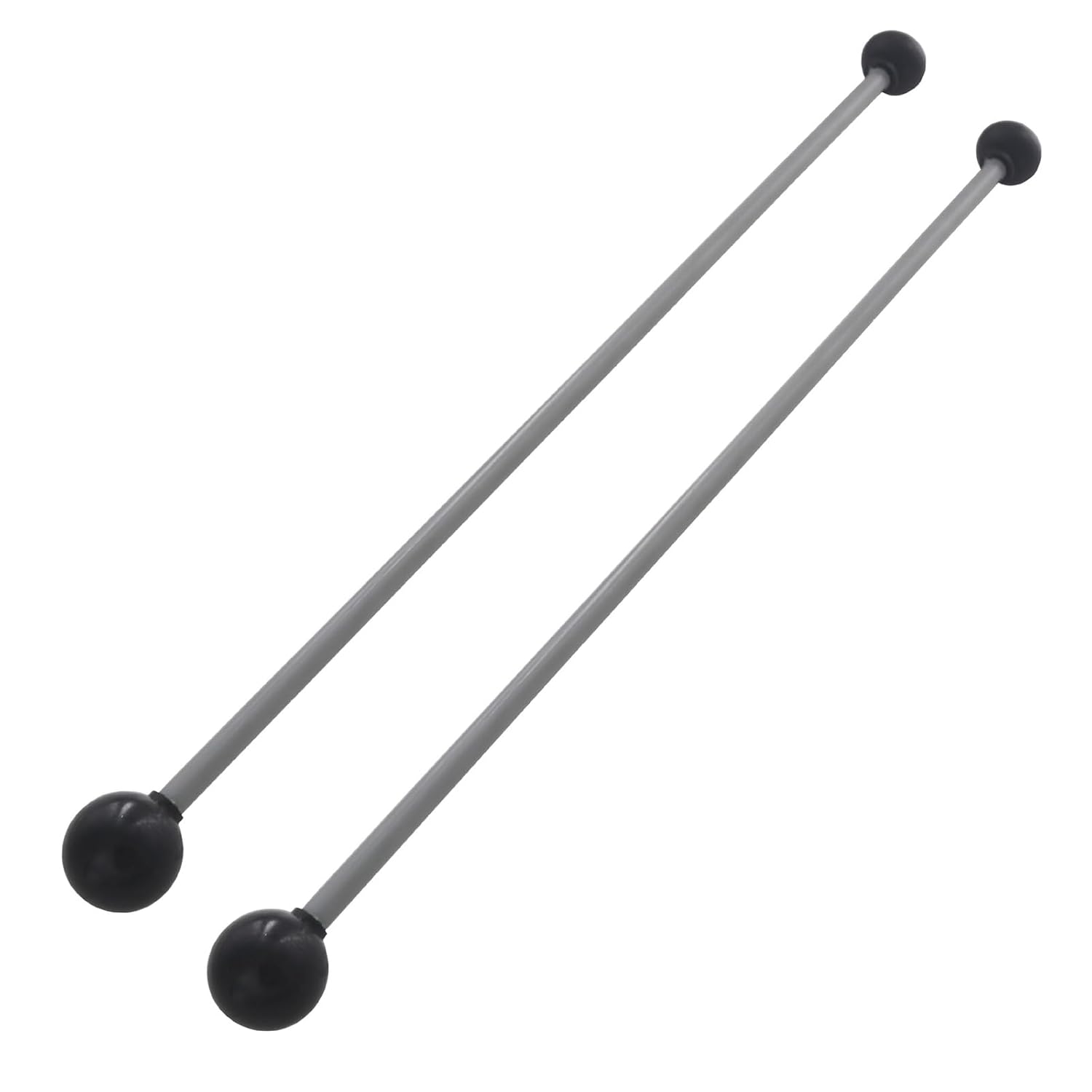 Techinal 1 Pair Rubber Black Drumstick Double Head Marimba Mallets ...