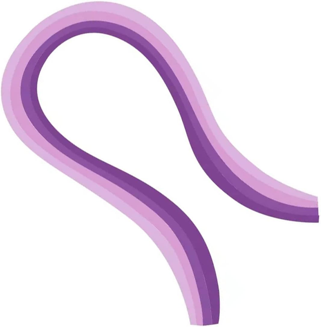 100 tiras de papel de 0.197 in de color morado degradado para decorar ...